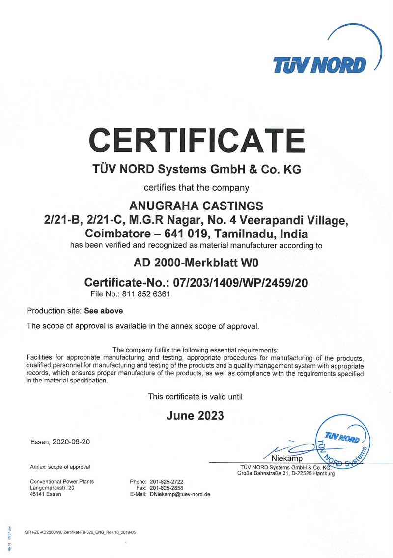 Quality - Anugaraha Castings